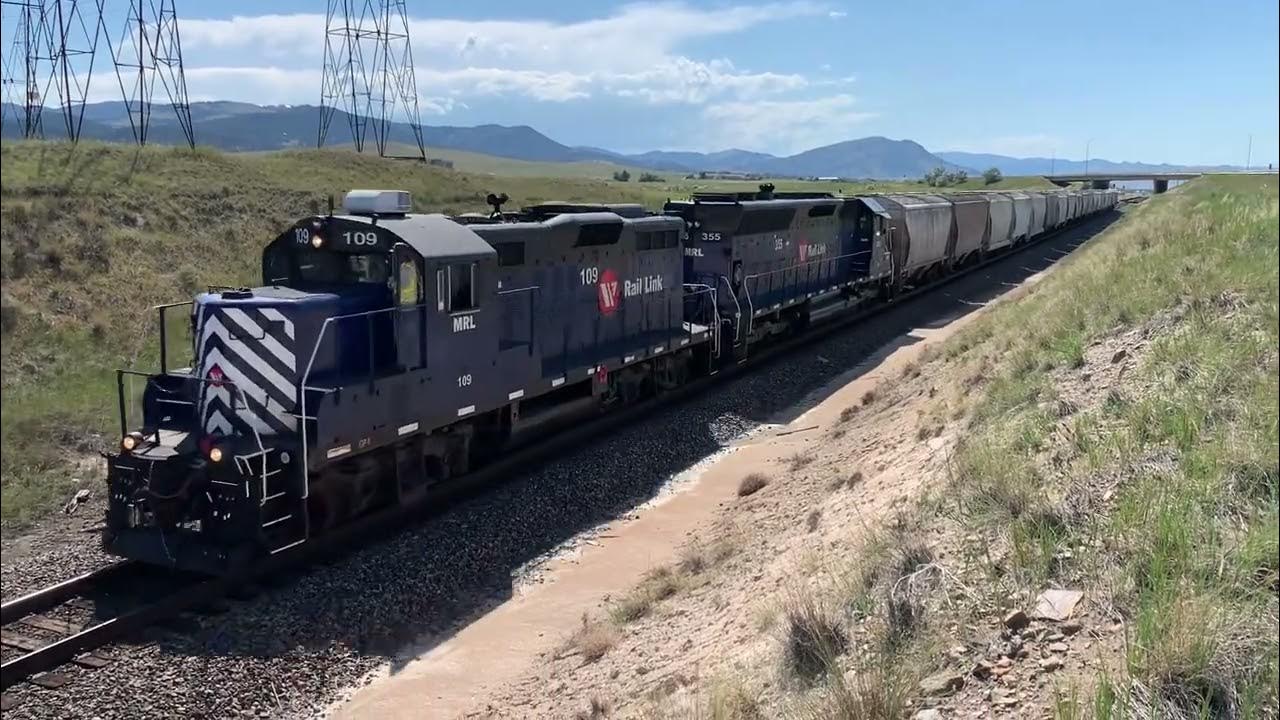 Montana Rail Link’s Helena local with ex NP GP9 and ex BN SD45. Great EMD sound. - YouTube
