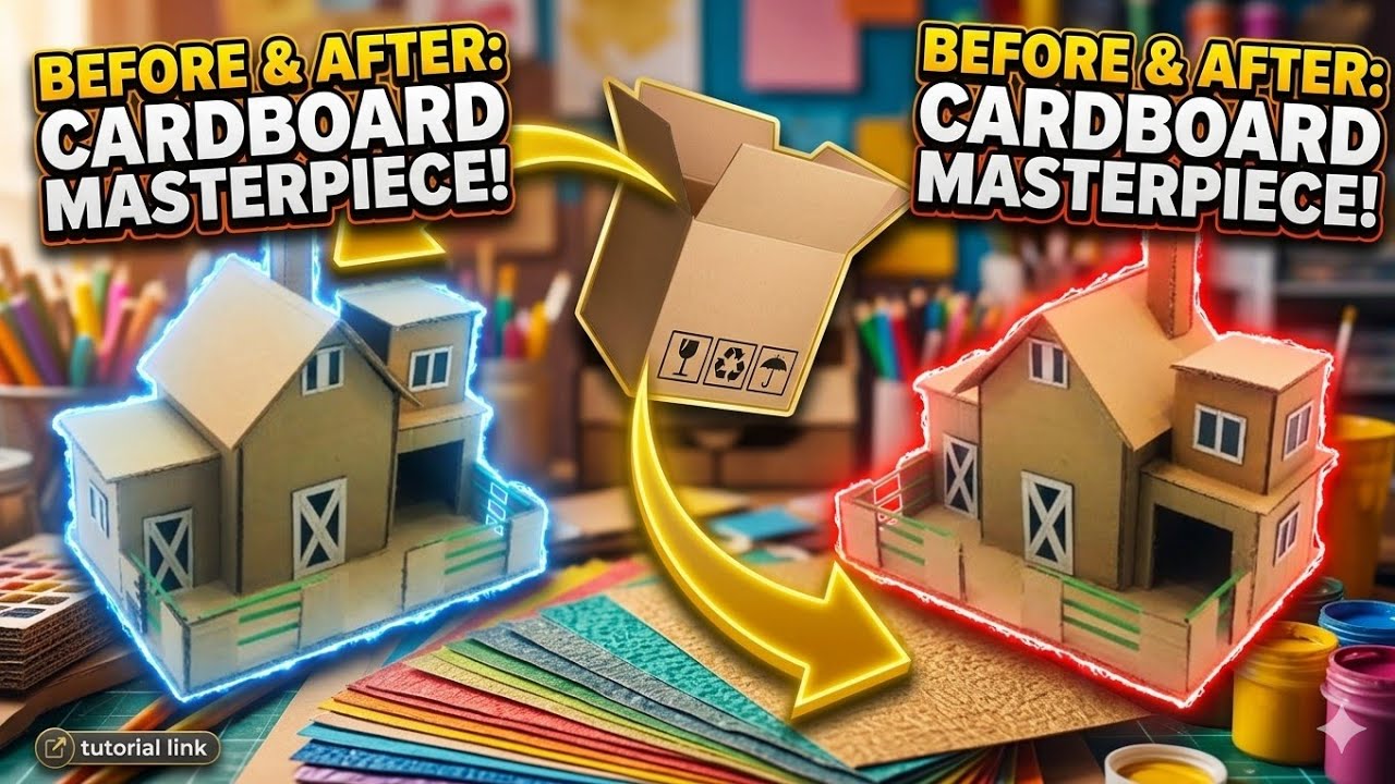 How To Make Small Cardboard House Very Easy - YouTube