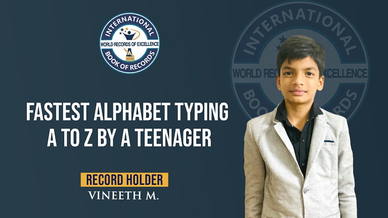 FASTEST ALPHABET TYPING A TO Z BY A TEENAGER - YouTube