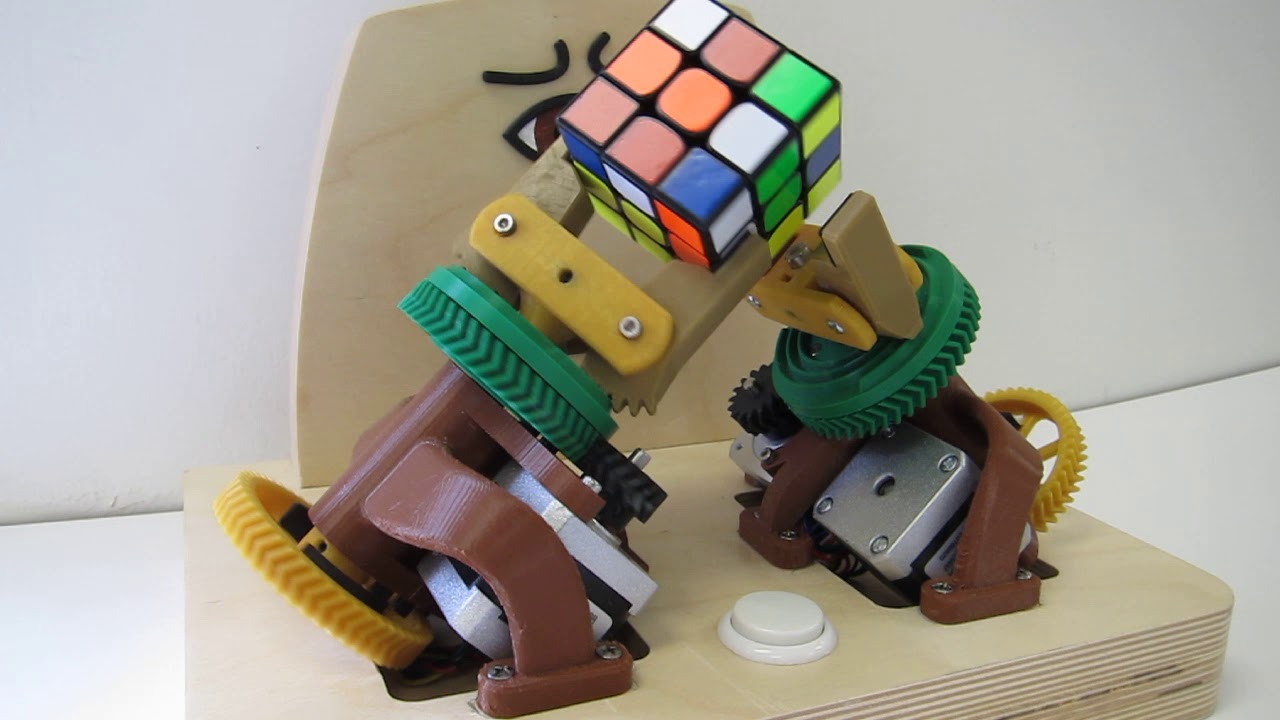 Cube robot, version 1 complete - YouTube