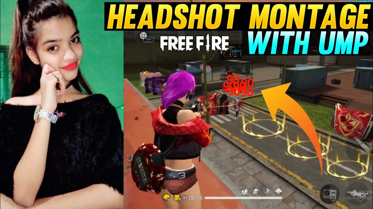 Free Fire Headshot Montage || Sizzling Queen - YouTube
