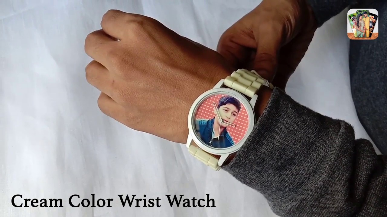 Cream Color Wrist Watch | Customized Wrist Watch Online | Print Photo ...