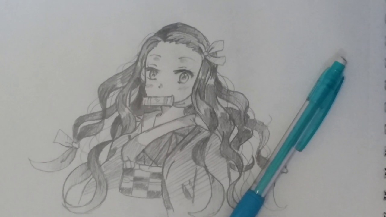 How to draw Nezuko Kamado from Demon Slayer/Kimetsu no Yaiba (Narrated ...