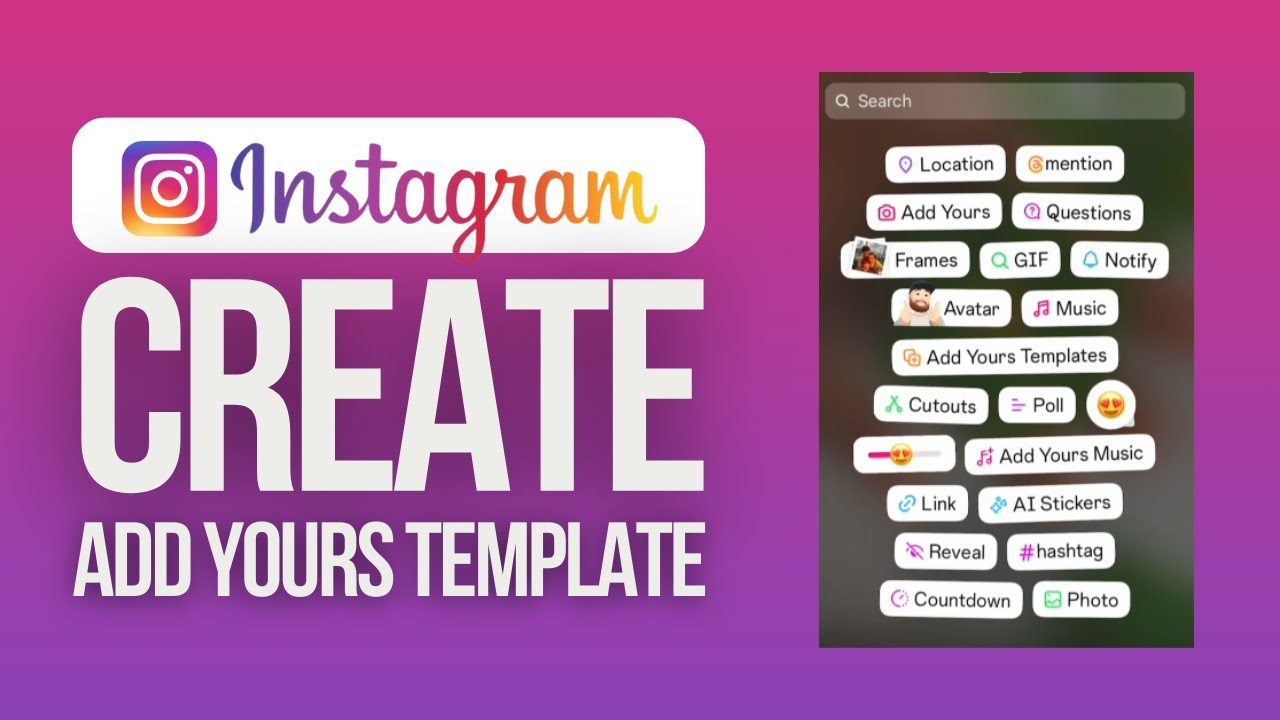 Create 'Add Yours Template' on Instagram | Instagram Mobile - YouTube