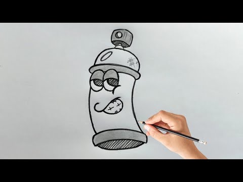 How to Draw a 2D Spray Can | Bottle | Easy Pencil Sketch Tutorial - YouTube