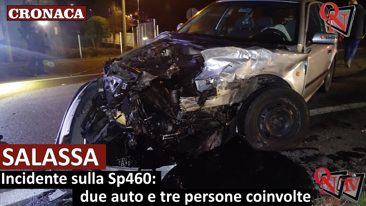 SALASSA - Incidente sulla Sp460: due auto e tre persone coinvolte - YouTube