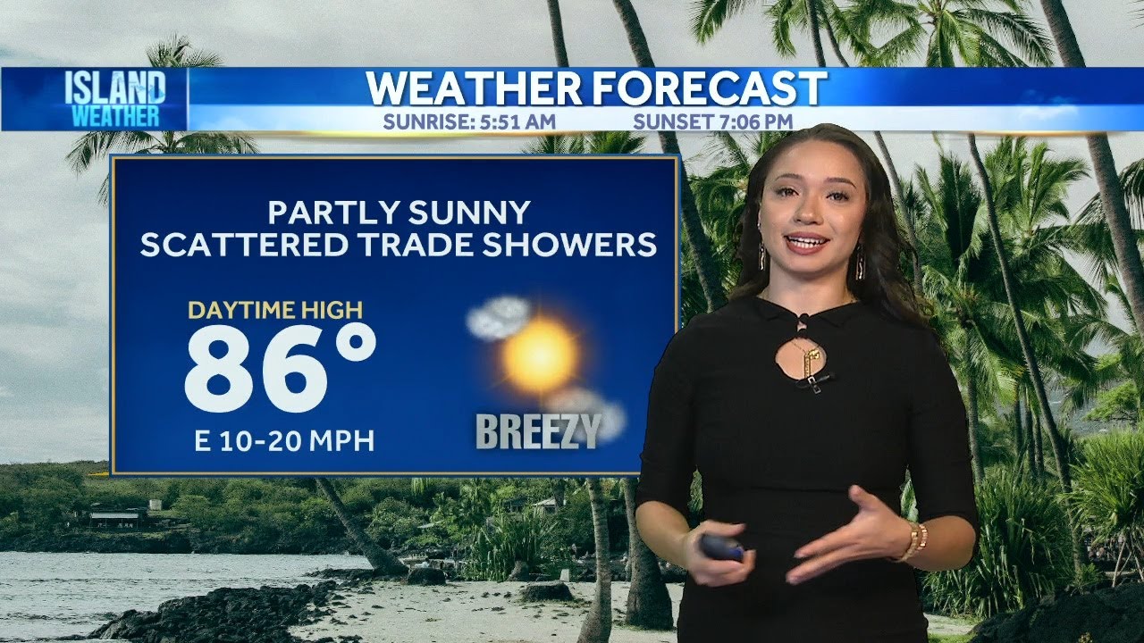 Wednesday Weather - Nice, breezy trade wind conditions - YouTube
