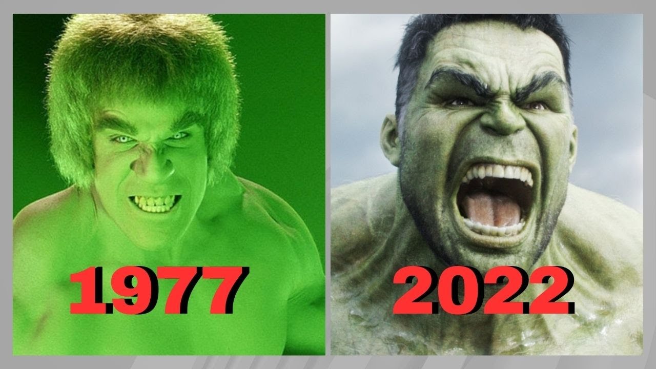 EVOLUÇÃO DO FILME HULK COM FATOS 1977-2022 - YouTube