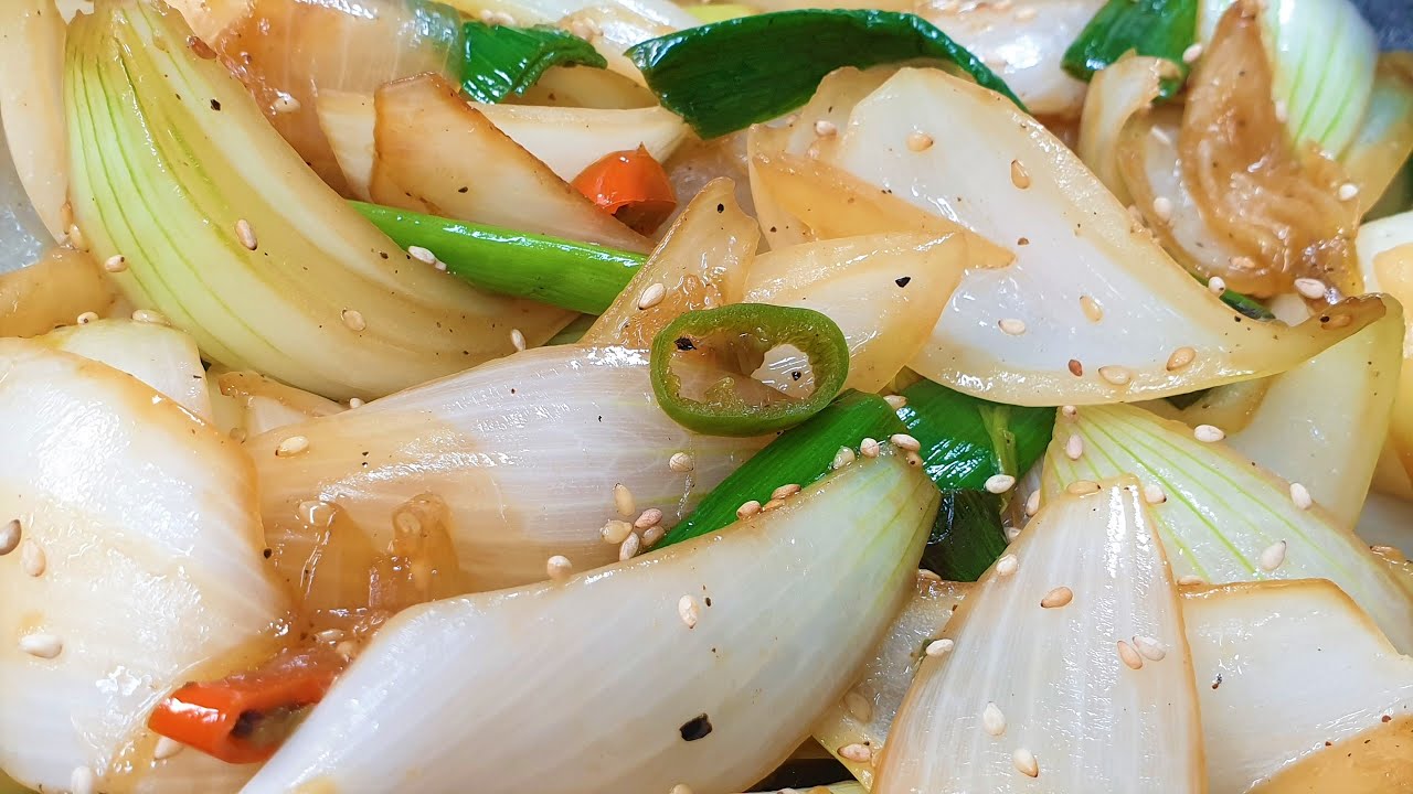 면역력에 최고 양파볶음 햇양파볶음 맛있게 만드는 방법 양파로 몸에 좋은 요리 간단하게 만들기 Youtube