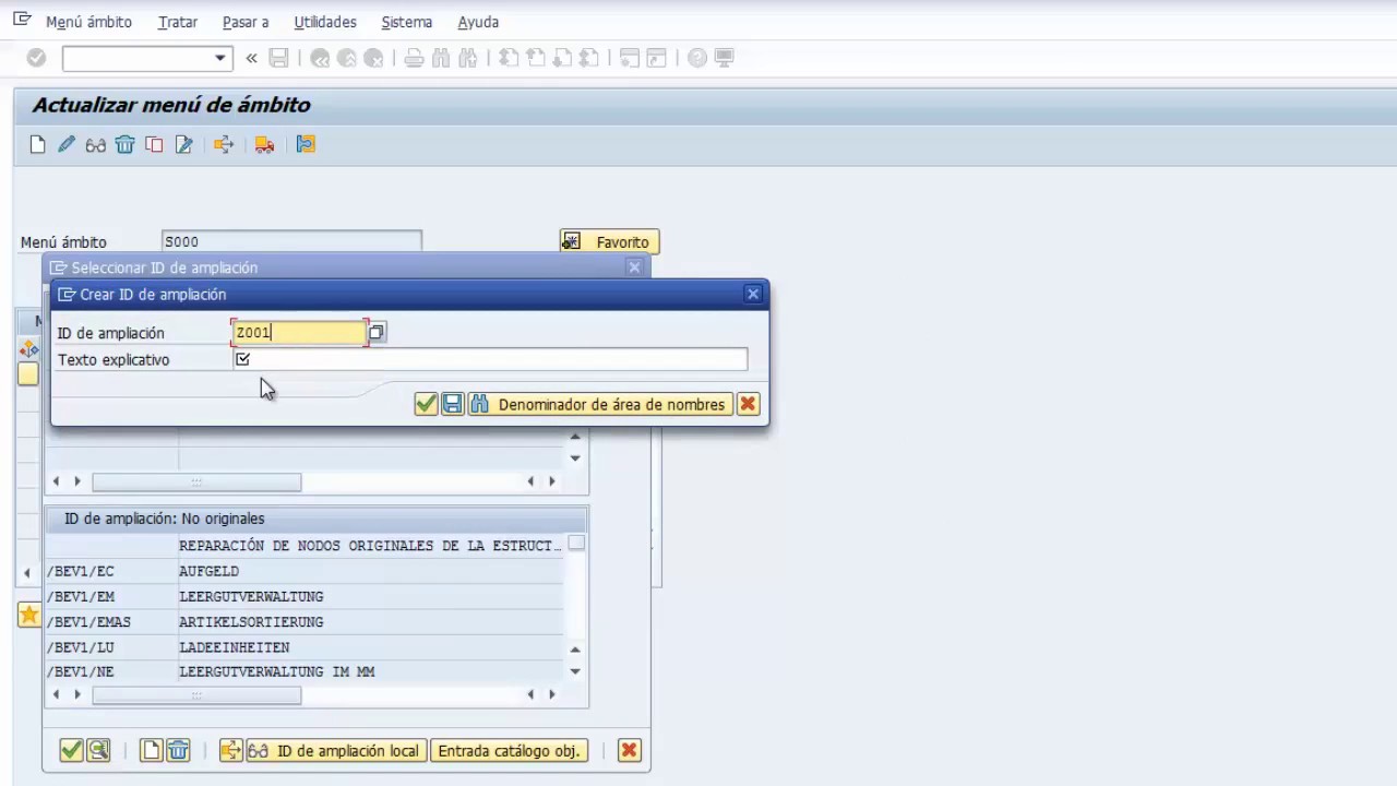001 Configurando el menu estandar de SAP - YouTube