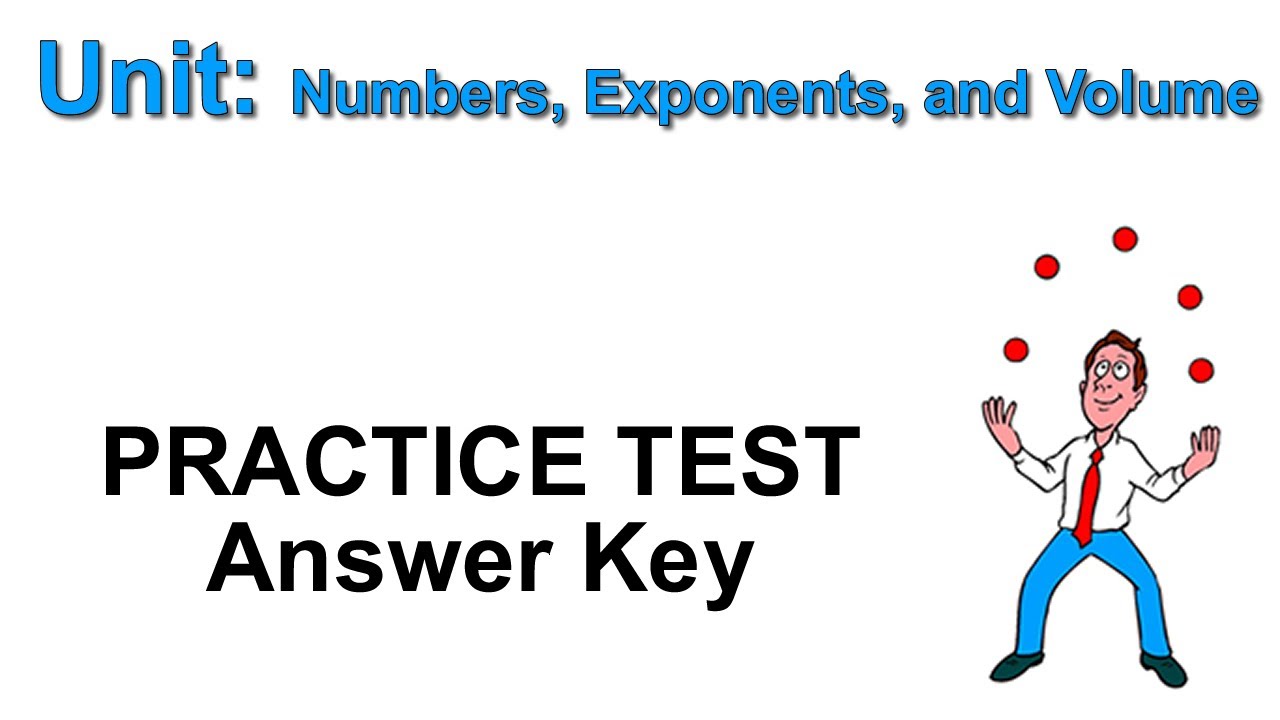 PRACTICE TEST numbers exponents volume (v21.4a) - YouTube