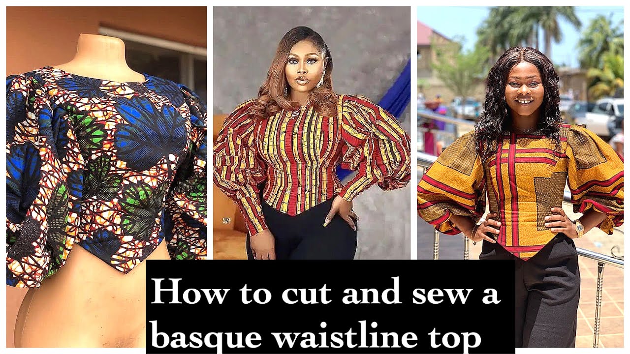 How to cut a sew a top with a basque waistline - YouTube