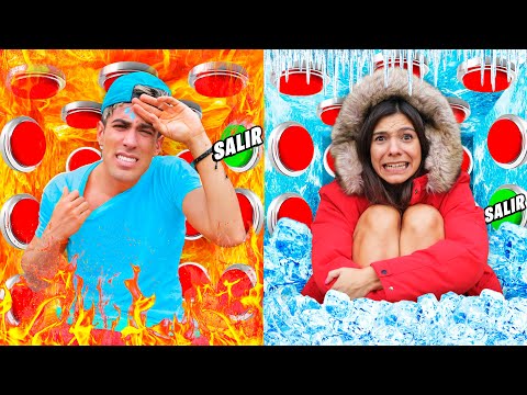 100 GİZEMLİ DÜĞME SICAK VS. SOĞUK !!