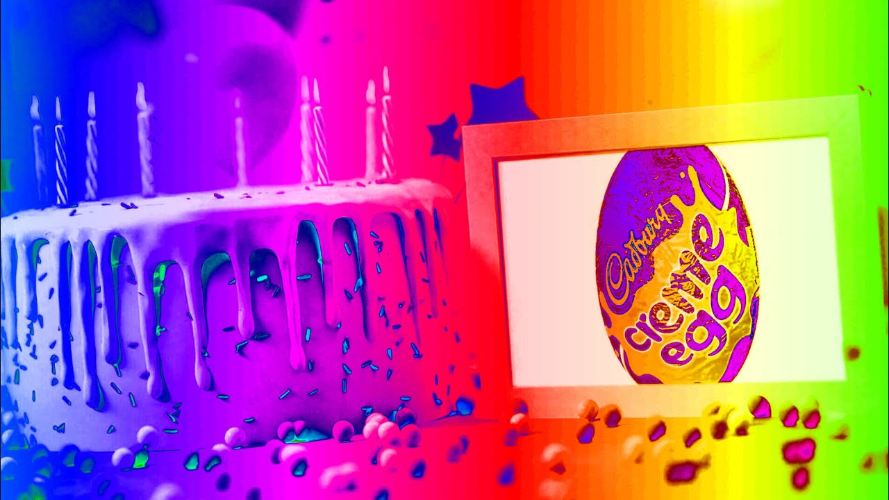 Cadbury's Creme Egg Happy Birthday Cake Logo Ident Effects - YouTube