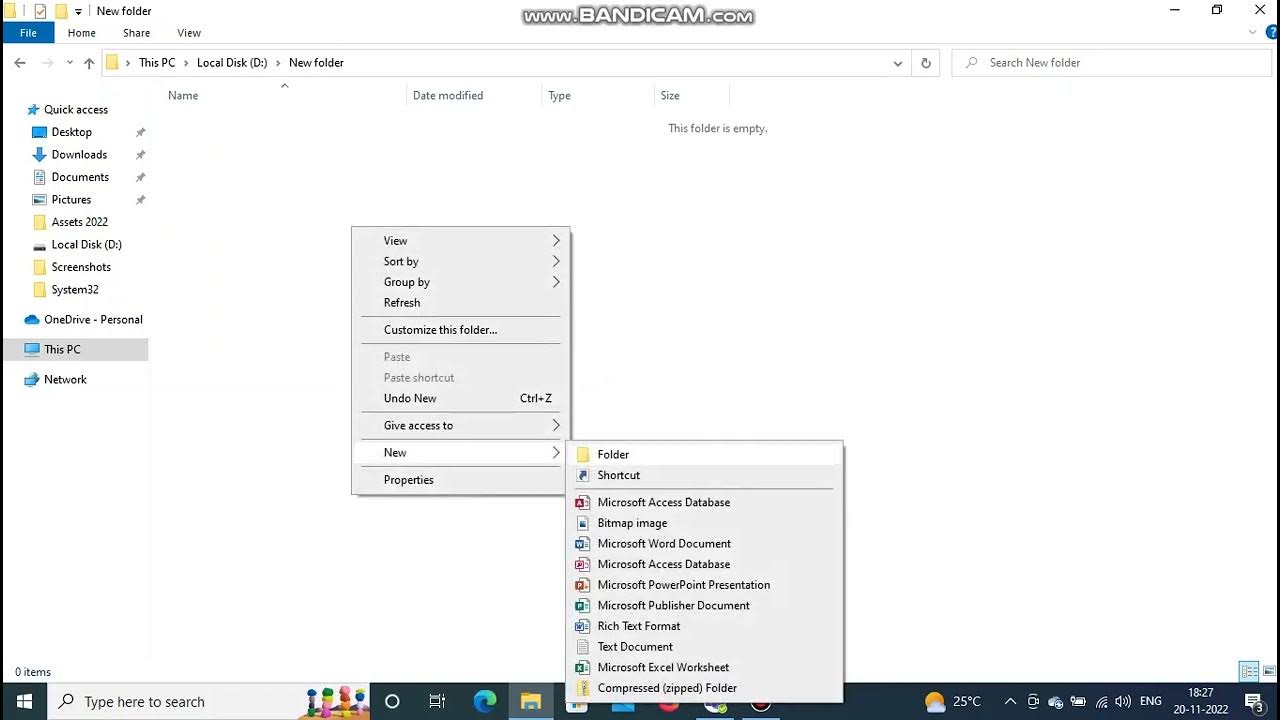 Create new folder in windows - YouTube