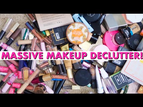 MASSIVE MAKEUP DECLUTTER + ORGANIZATION! 🖤 - YouTube