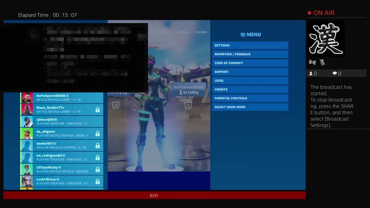 Fortnite live join party open - YouTube