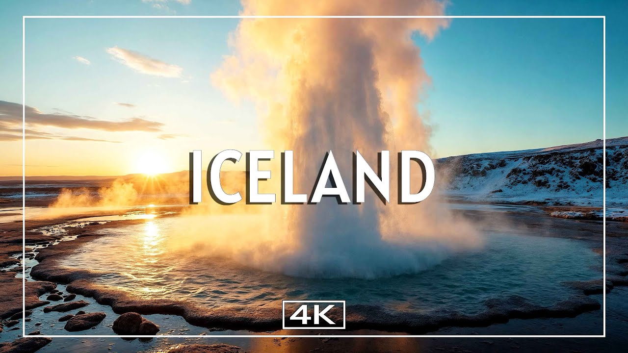 DISCOVER ICELAND 4K | Fly Over Glaciers, Volcanoes & Majestic ...