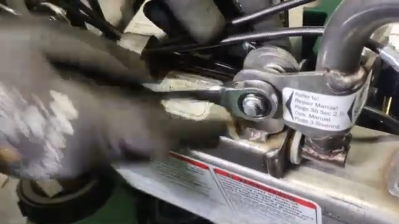 Adjusting the smart steer system on a Permagreen Triumph - YouTube