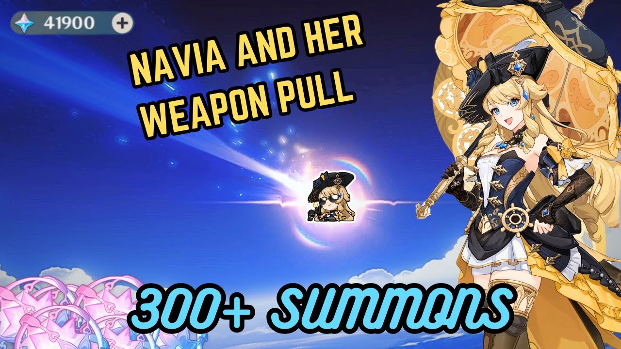 Massive Summons! Over 300+ Pulls For Navia & Weapon (GENSHIN IMPACT ...