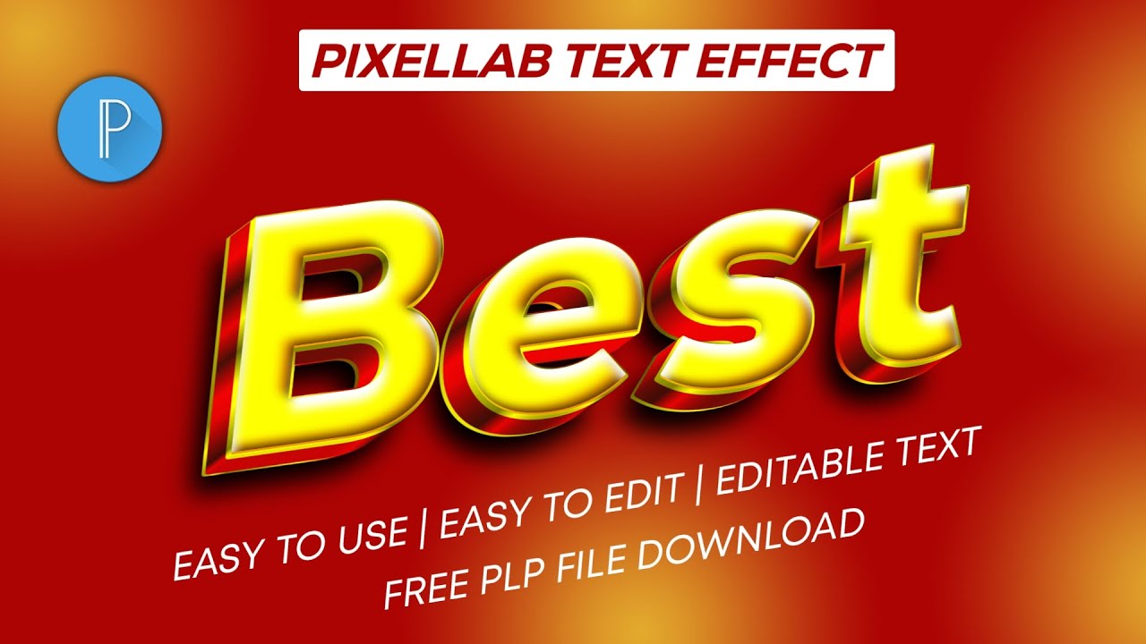 Best 3d Text Effect In Pixellab | Plp File Free Download | Free Plp