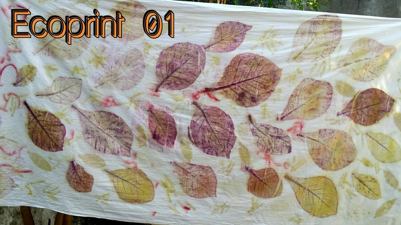 Batik Ecoprint daun jati Jurnal 01 - YouTube