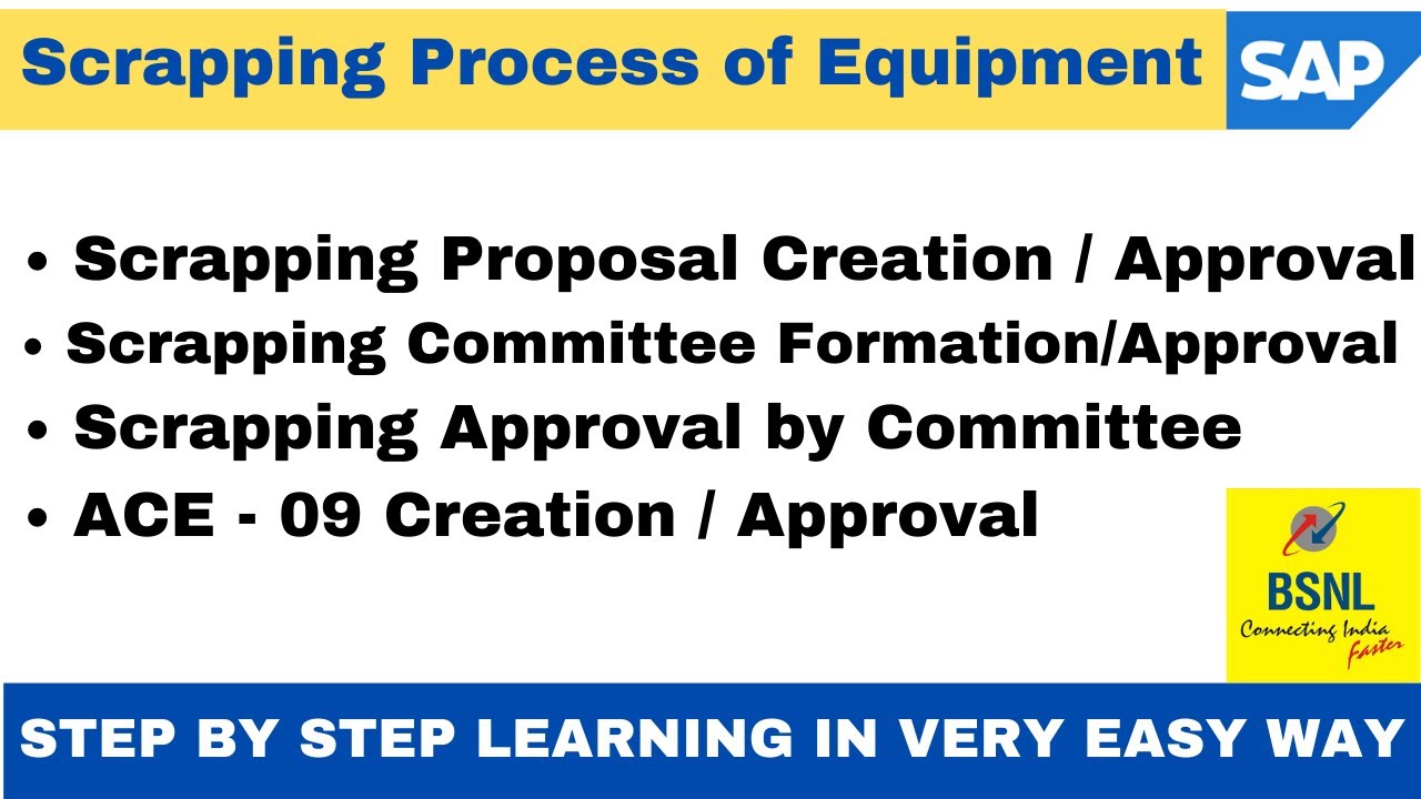 SCRAPPING PROCESS FOR ASSET - LINKED EQUIPMENT IN SAP Summarize ...