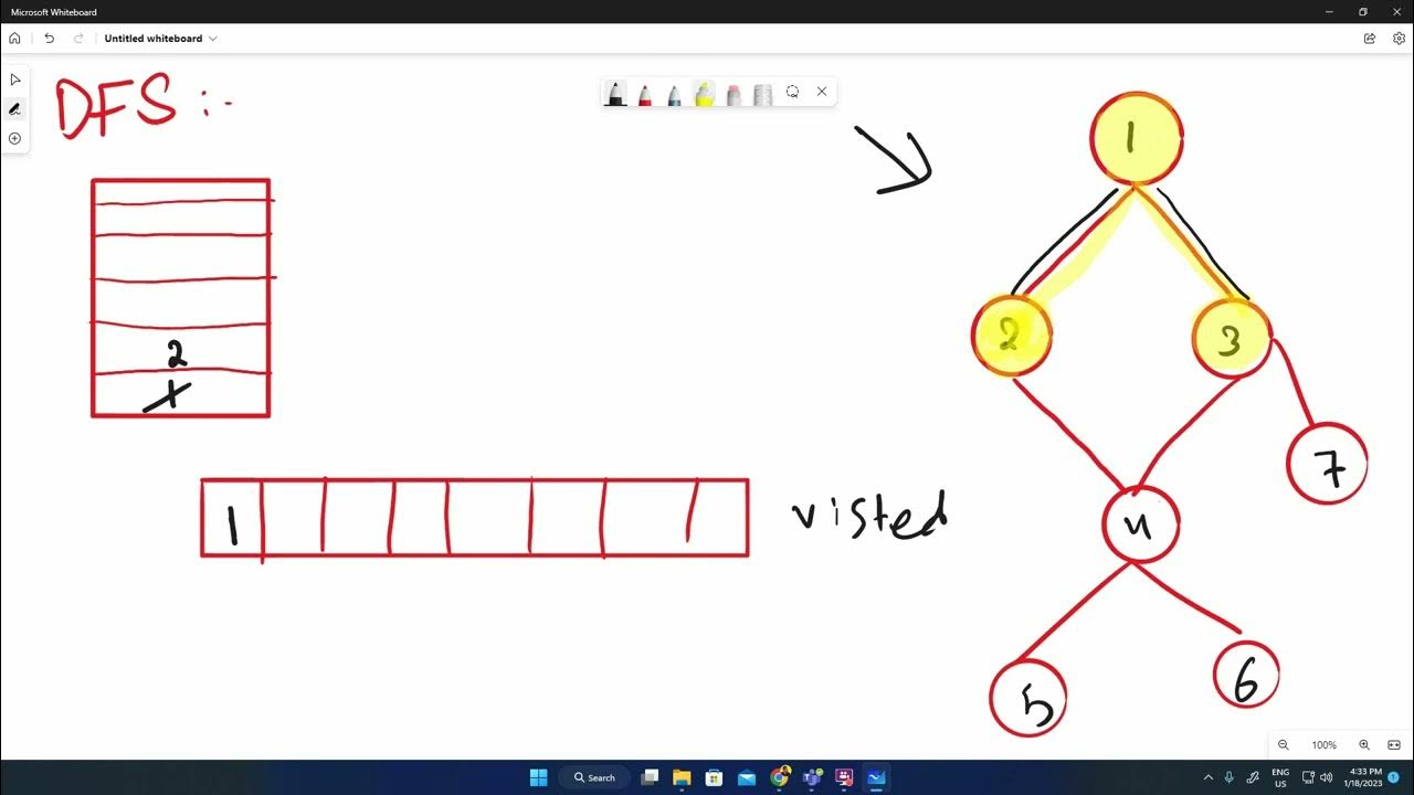 DEPTH FIRST TRAVERSAL (DFS) - YouTube