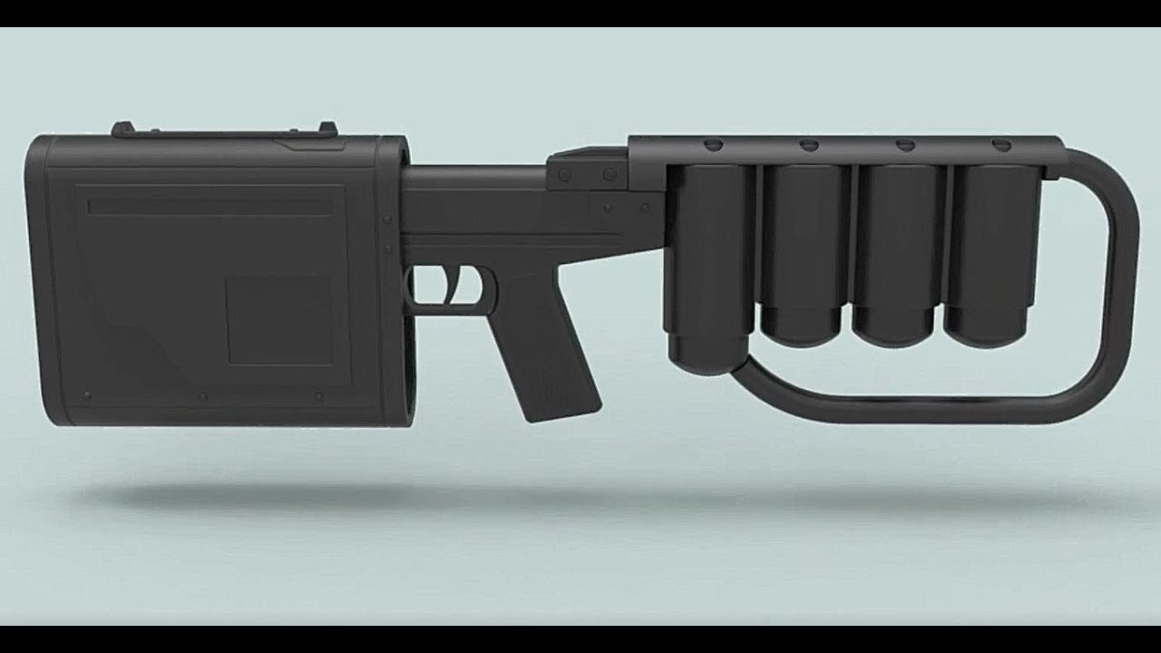 EMP rifle 3D model view from the movie Dark Knight rises - YouTube