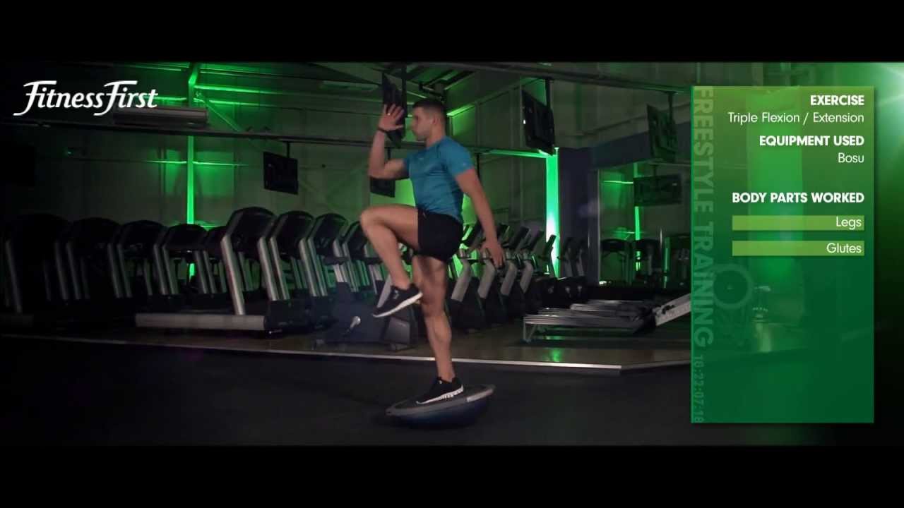 Fitness First Freestyle exercise - Triple Flexion / Extension - Bosu ...