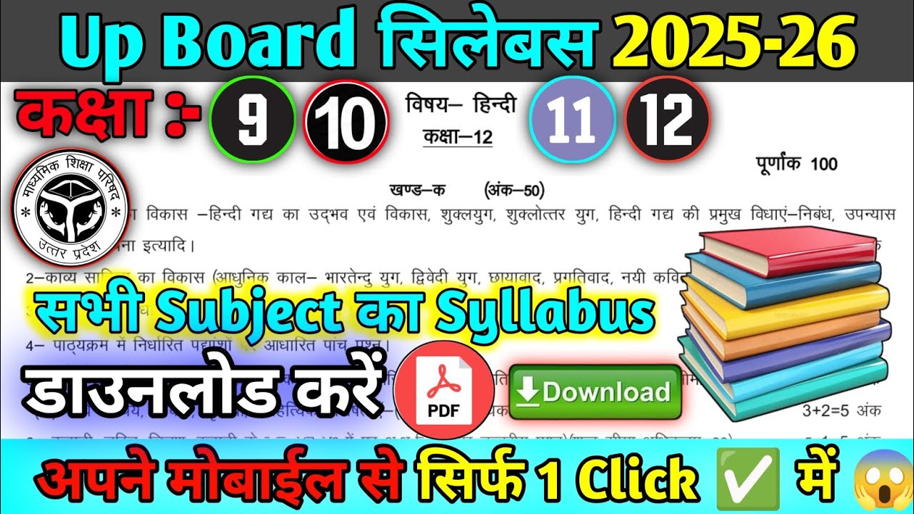 🔥Up Board ka Syllabus kaise download karen |How To Download UP Board ...