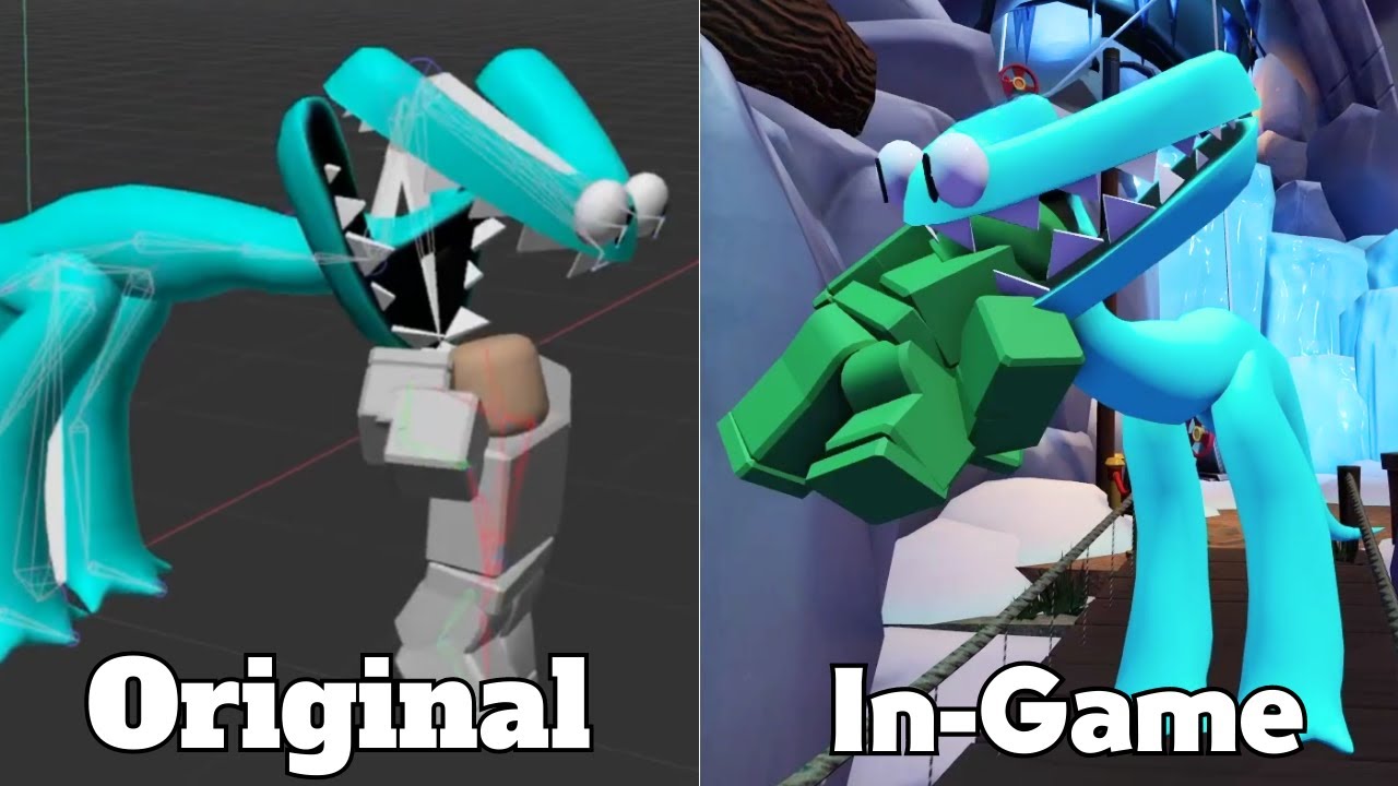 Rainbow Friends Chapter 2 Original vs In-Game Animations + Jumpscares ...