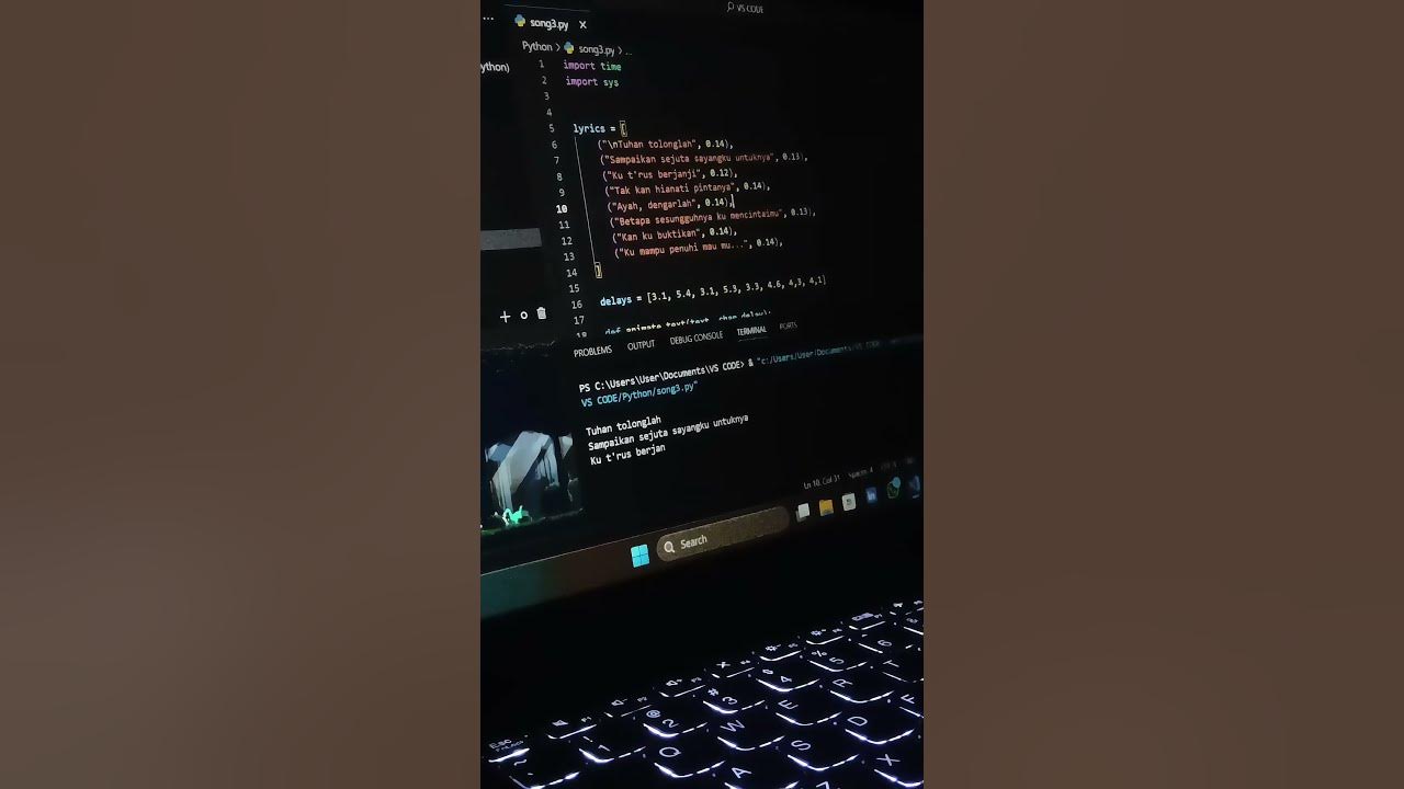 song | yang terbaik untukmu | coding | python | ★ | - YouTube