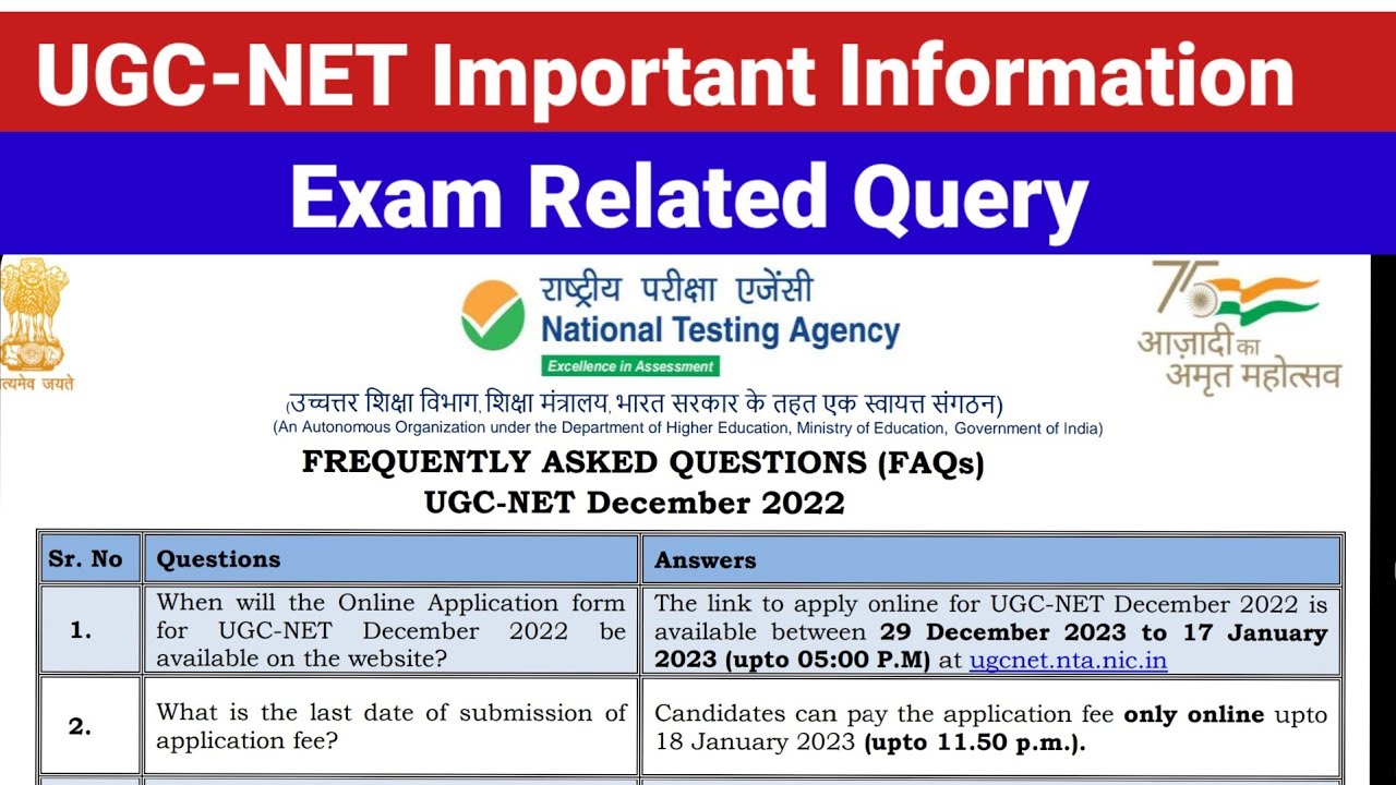 Ugc Net 2023 : Frequently Asked Question -Syllabus , Pattern , Passing ...