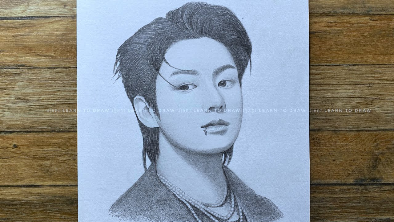 Easy drawing Jungkook | pencil sketch for beginners | drawing tutorial ...