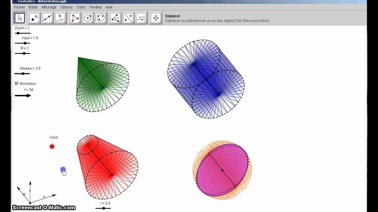 Solids of rotation (Solids in 3D with geogebra3.247)) - YouTube