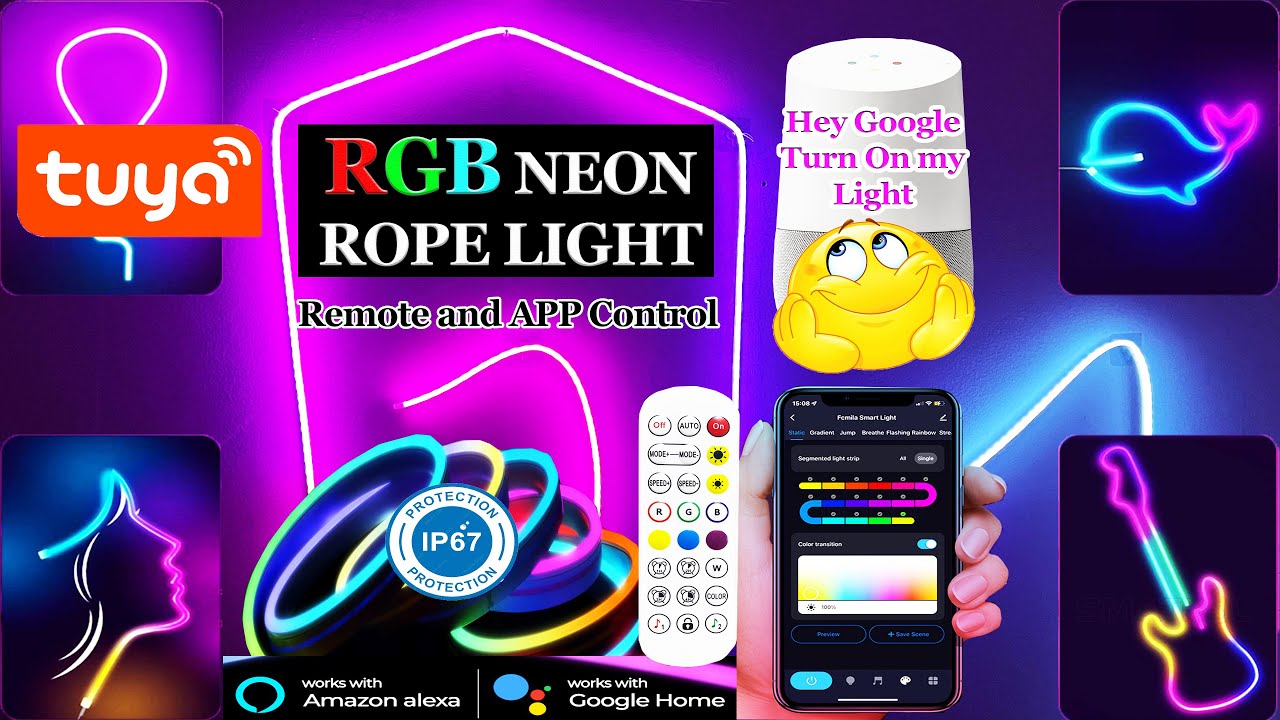 Rovf TUYA WIFI RGB LED Rope লাইট | বেস্ট WiFi RGB LED লাইট | Voice ...