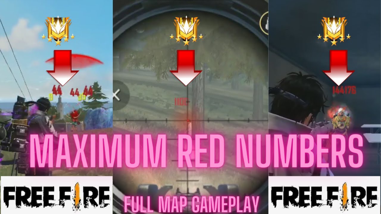 EPIC MATCH EVER/ ONLY RED NUMBER/ROBO TEC FF/FGARENA FREE FIRE - YouTube