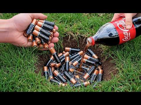 Pouring Coca-Cola and batteries into a hole will amaze the whole world! 😱