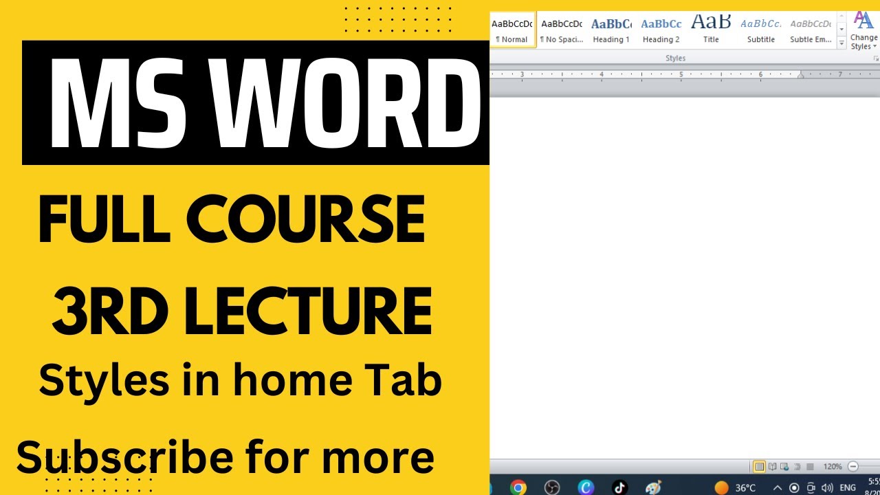 MS Word Full Course 3rd Lecture | Ms Word Full Course in Urdu | Ms word ...