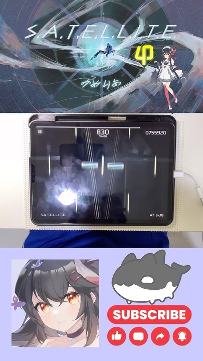S.A.T.E.L.L.I.T.E. (AT 16) Rank φ(1,000,000 pts) #Phigros #かめりあ #Camelia #音ゲー #satellite - YouTube