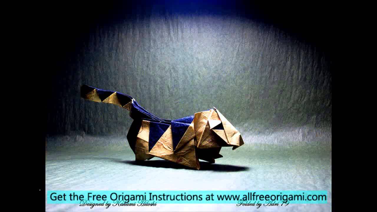 origami tiger instructions - YouTube