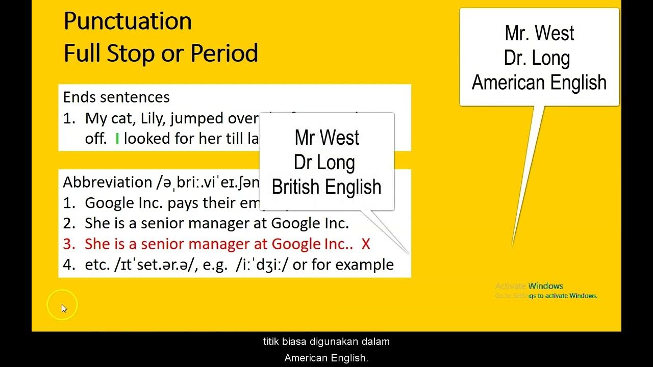 Punctuation Tanda Baca - YouTube