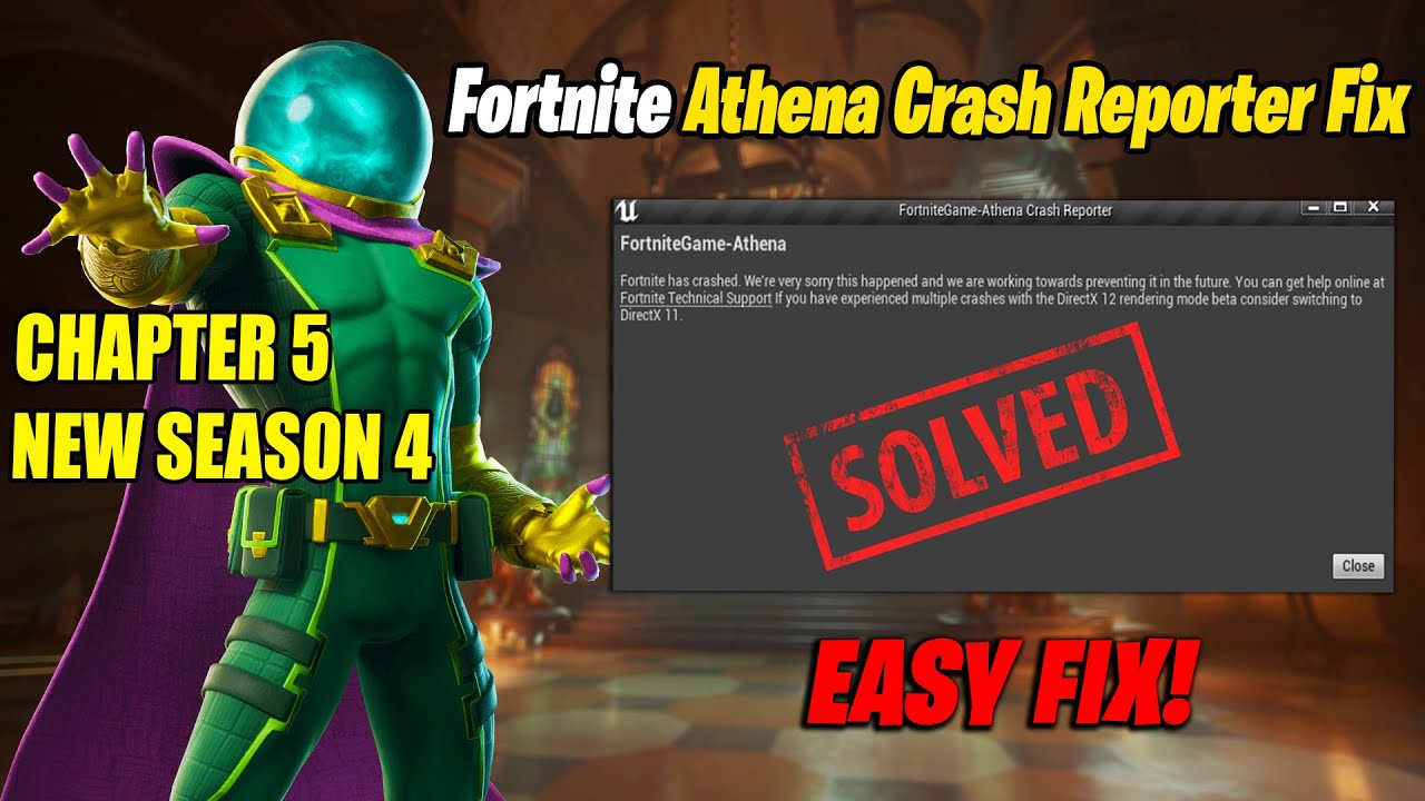 Athena Crash Reporter Fortnite Chapter 5 Season 4 Fixed Youtube