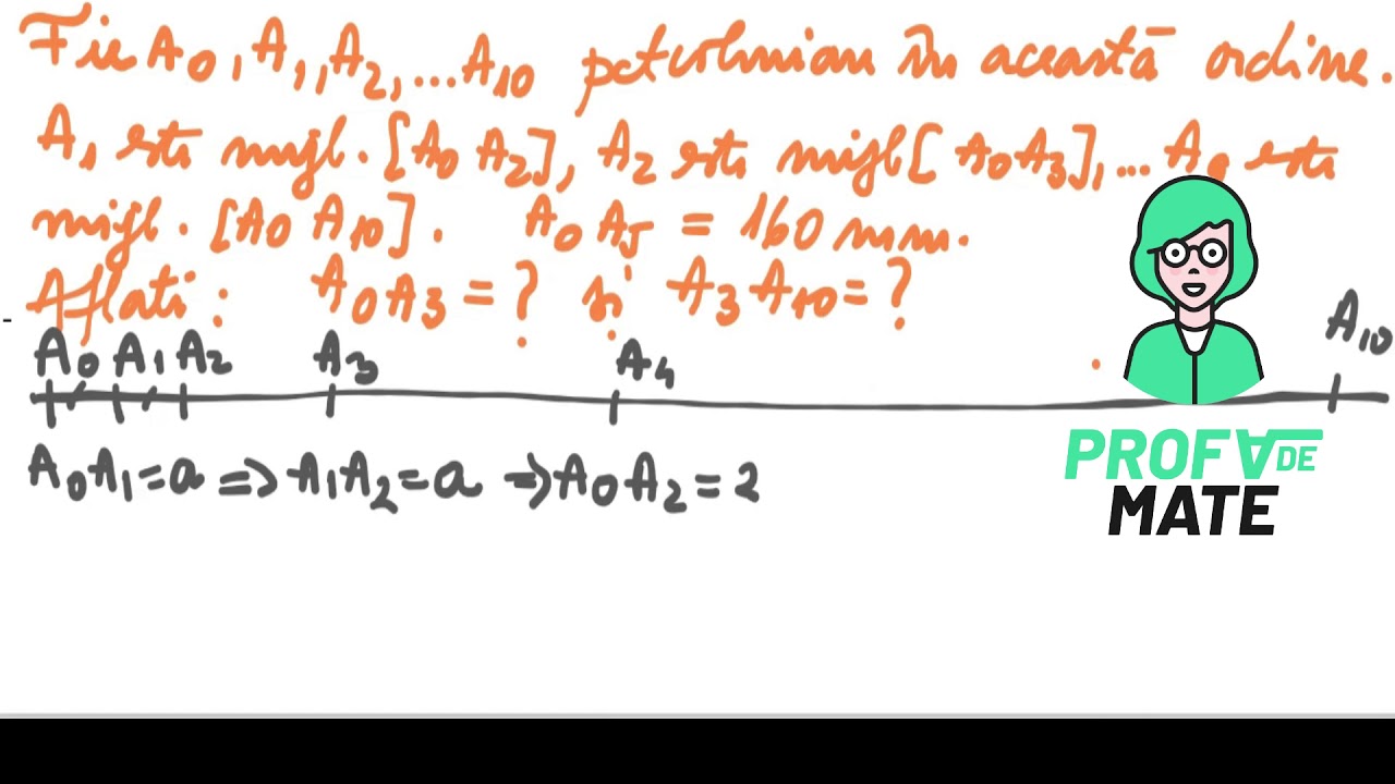 Problemă-Lungimi de segmente, 10 puncte coliniare - YouTube