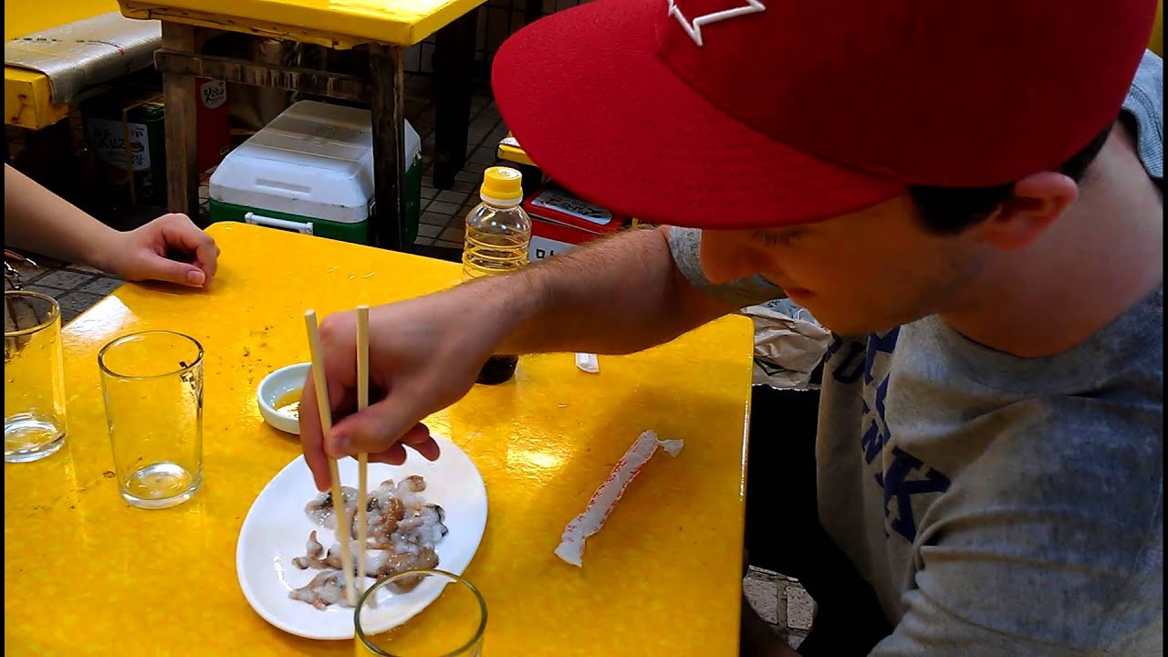 Eating Live Octopus (Sannakji) - YouTube