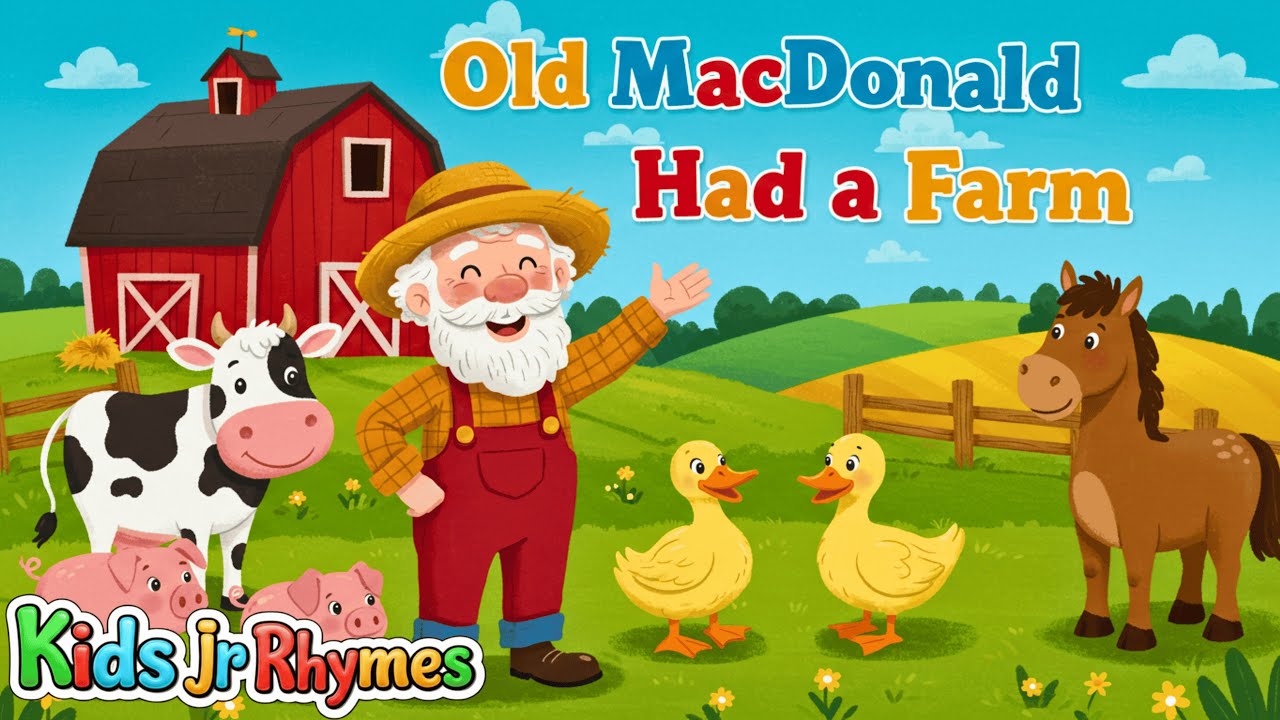 Old MacDonald Had a Farm 🐷🐔🐄 | Kids Junior Nursery Rhymes & Kids Songs ...