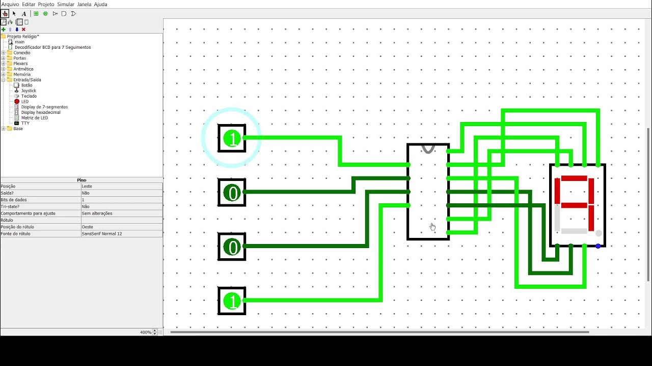 Configuração do decodificador BCD para 7 seguimentos no Logisim - YouTube