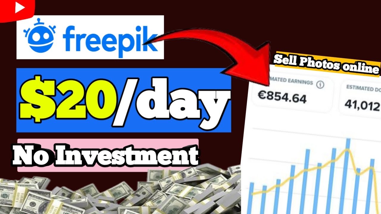 Earn $20 selling photos 2024 | Freepik contributor earnings - YouTube