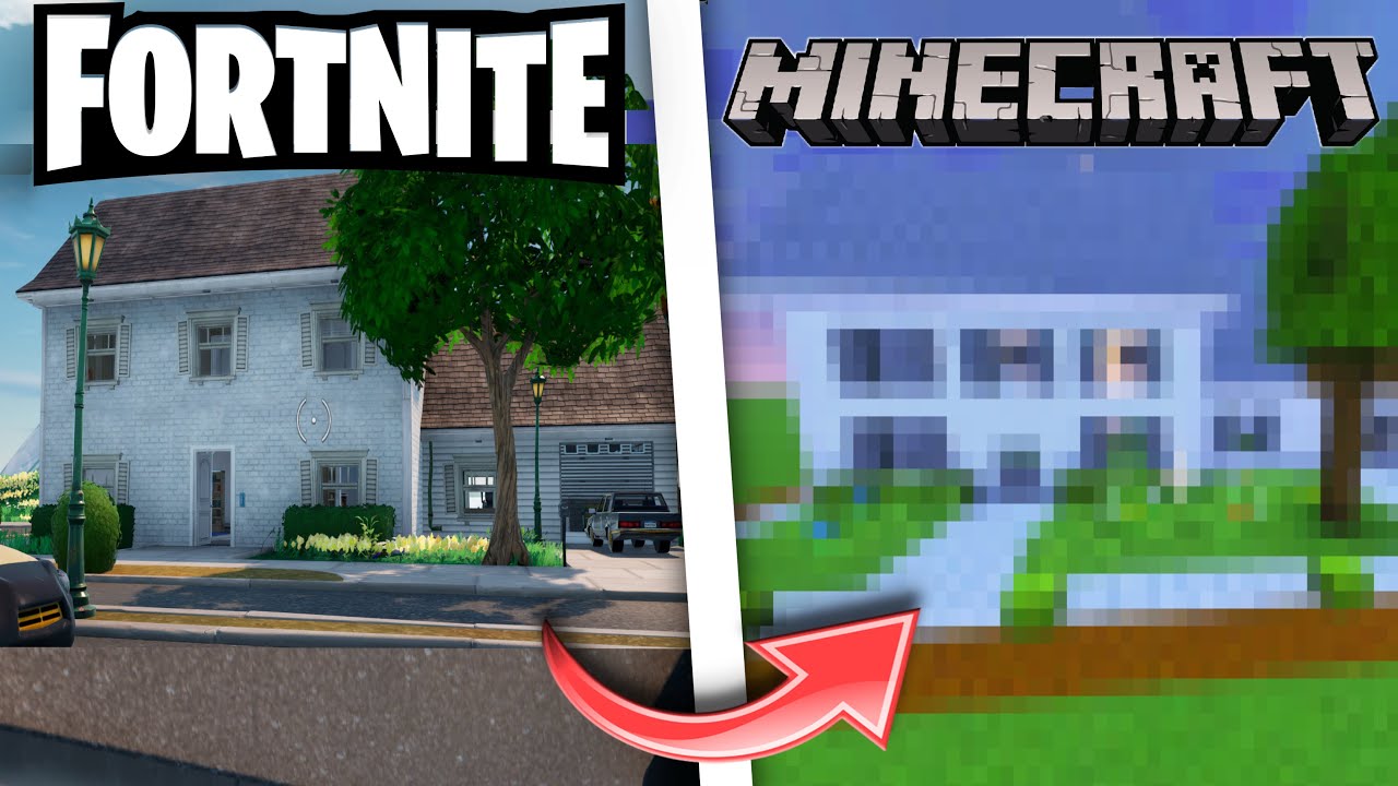 I recreated a house from Fortnite in Minecraft! - YouTube